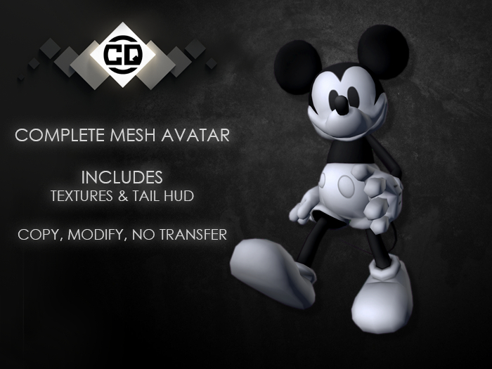 Second Life Marketplace - .:CQ:. Mickey Mouse Timeless River Bento Avatar